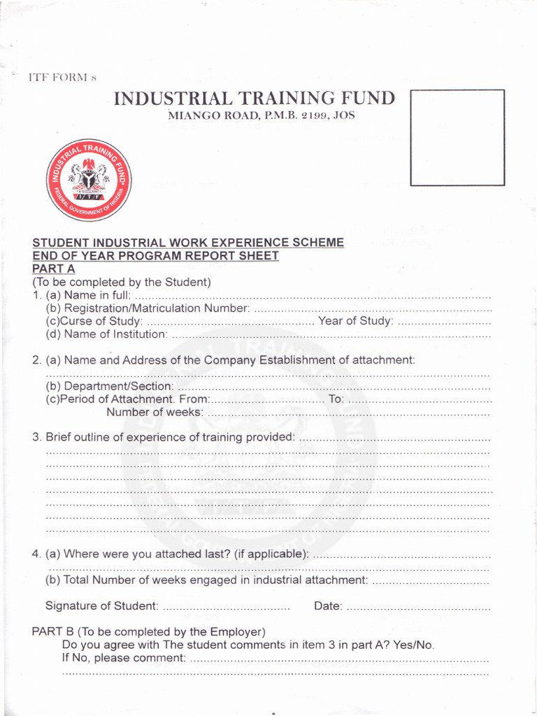 Itf - Siwes Report Sheet - 1584379696 | PDF | Chess Theory | Chess