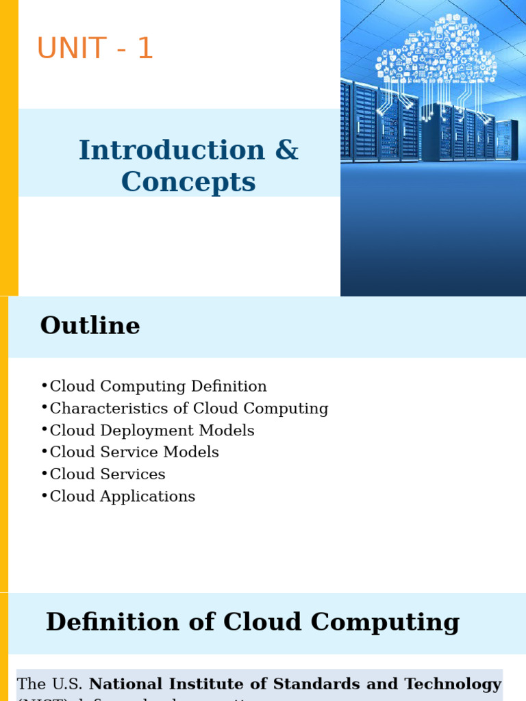 Unit 1 Part A Introduction and Concepts | PDF | Cloud Computing ...