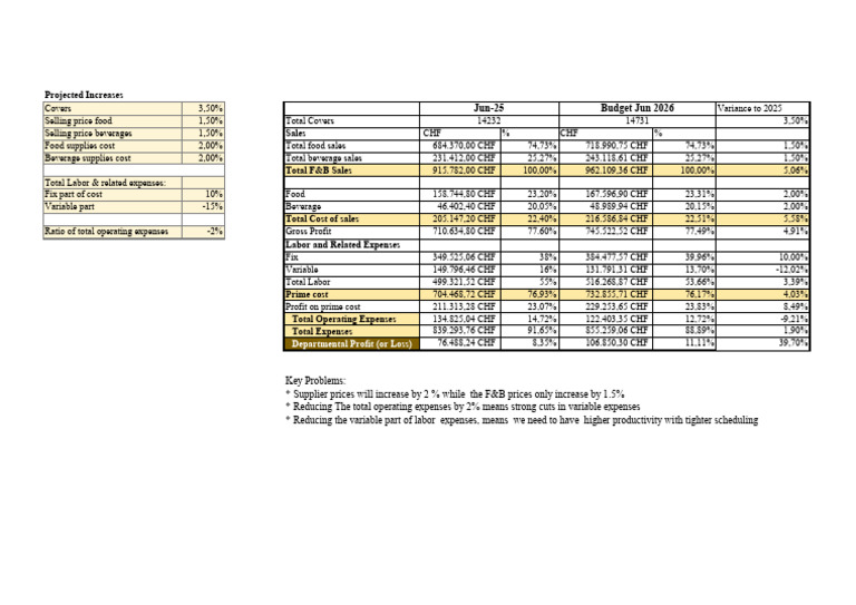 Budget | PDF | Cost Of Goods Sold | Business