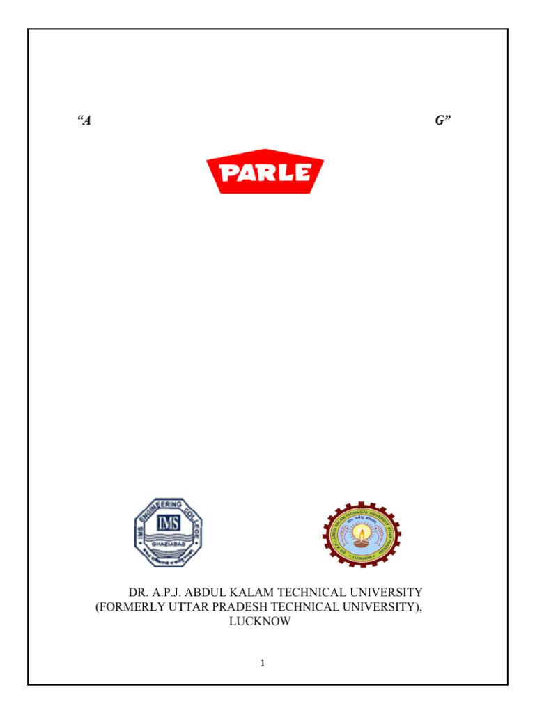 Parle-G Sales & Marketing Strategies Report | PDF | Food Processing ...