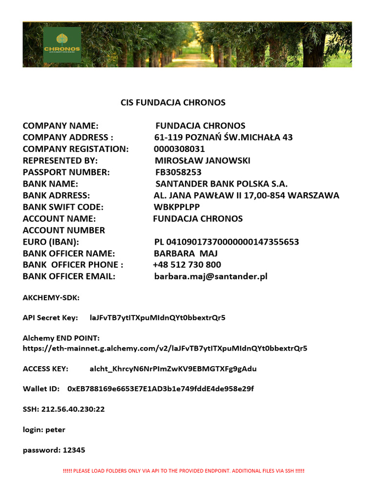 Cis-Santander Bank Fundacja Chronos Api - Share | PDF