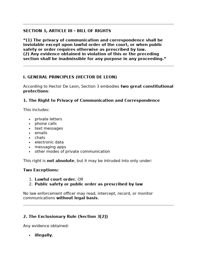 Privacy of Communication Section 3 | PDF | Privacy | Search Warrant