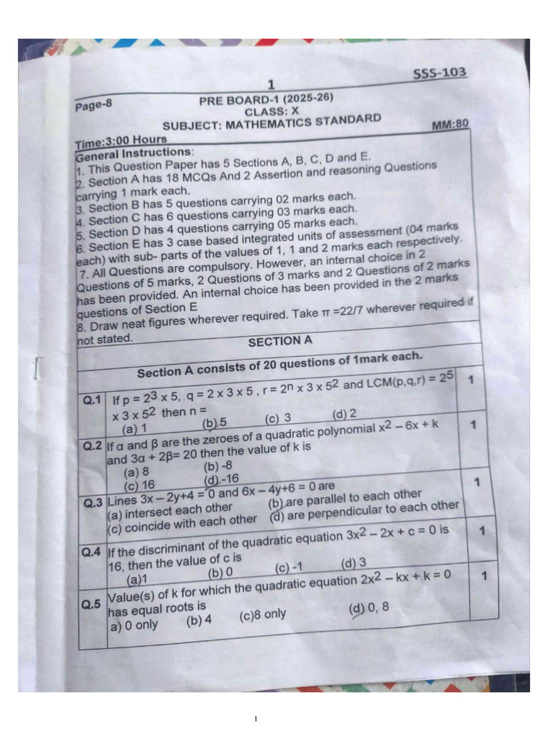 Rudrashak Class 10 Board Paper | PDF