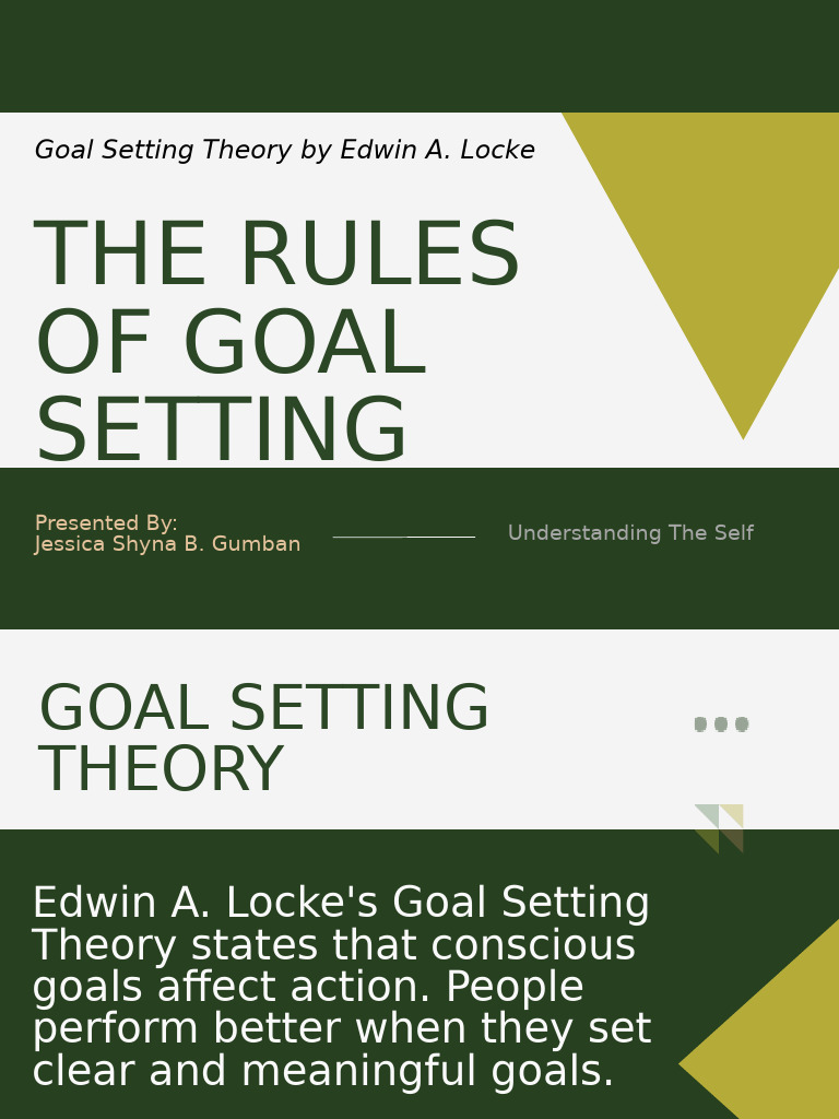 15. the Rules of Goal Setting (Gumban) | PDF