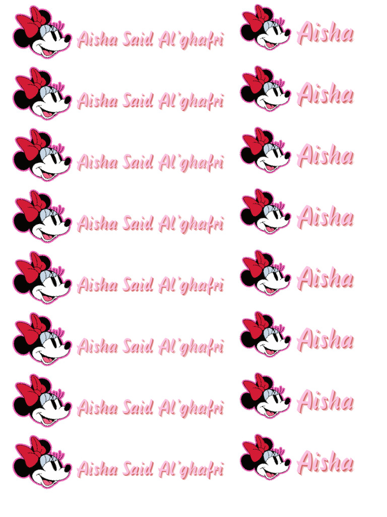 Aisha Stickers | PDF