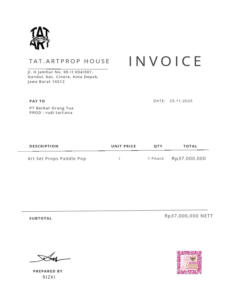 Invoice Paddle Pop | PDF
