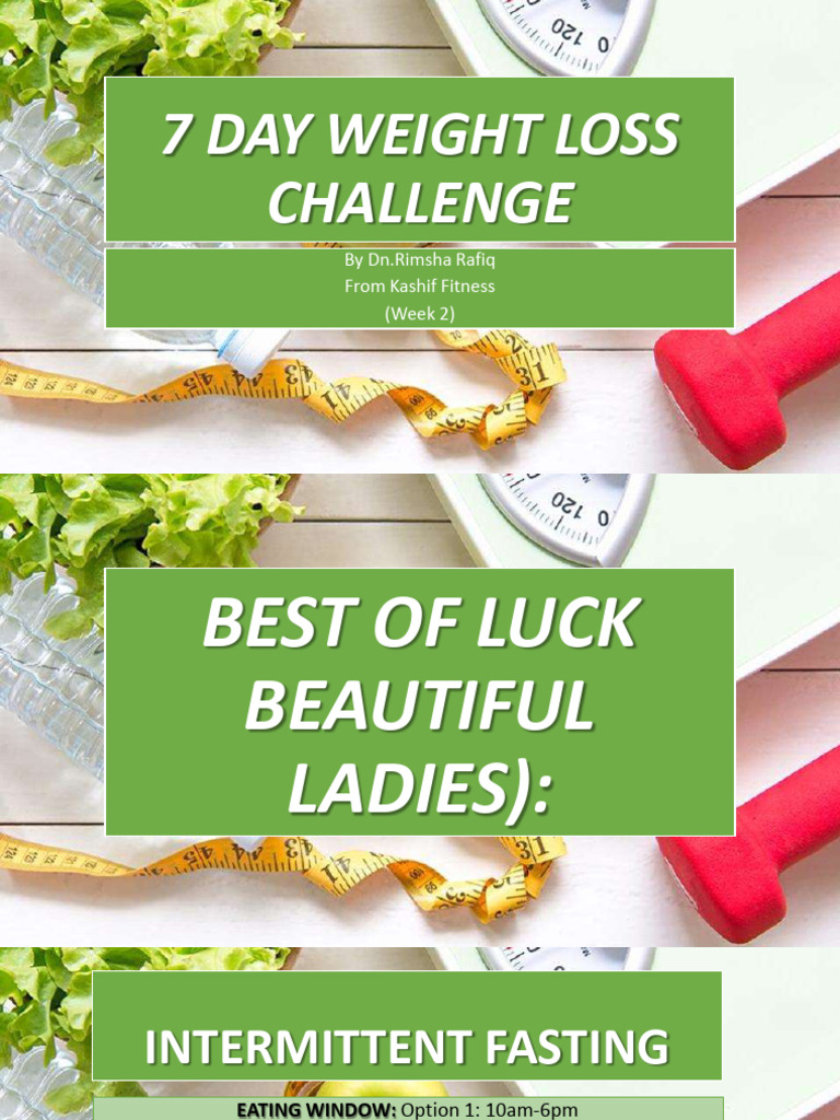 7 Day Weight Lose Challenge (Week 2) | PDF | Drink | Food And Drink ...