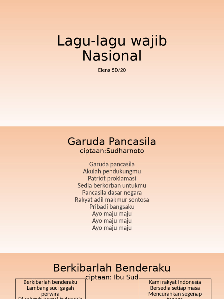 Lagu-lagu Wajib Nasional | PDF