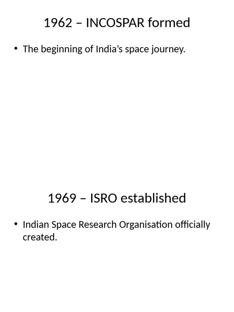 Milestones in India's Space Program | PDF