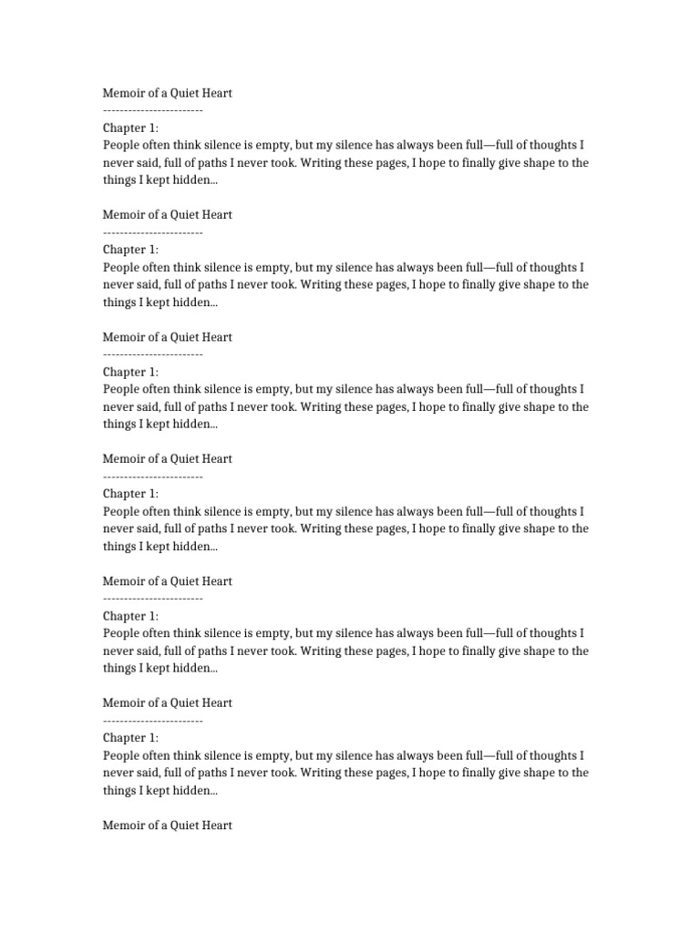 Custom Long Doc 3 | PDF | Silence | Sound