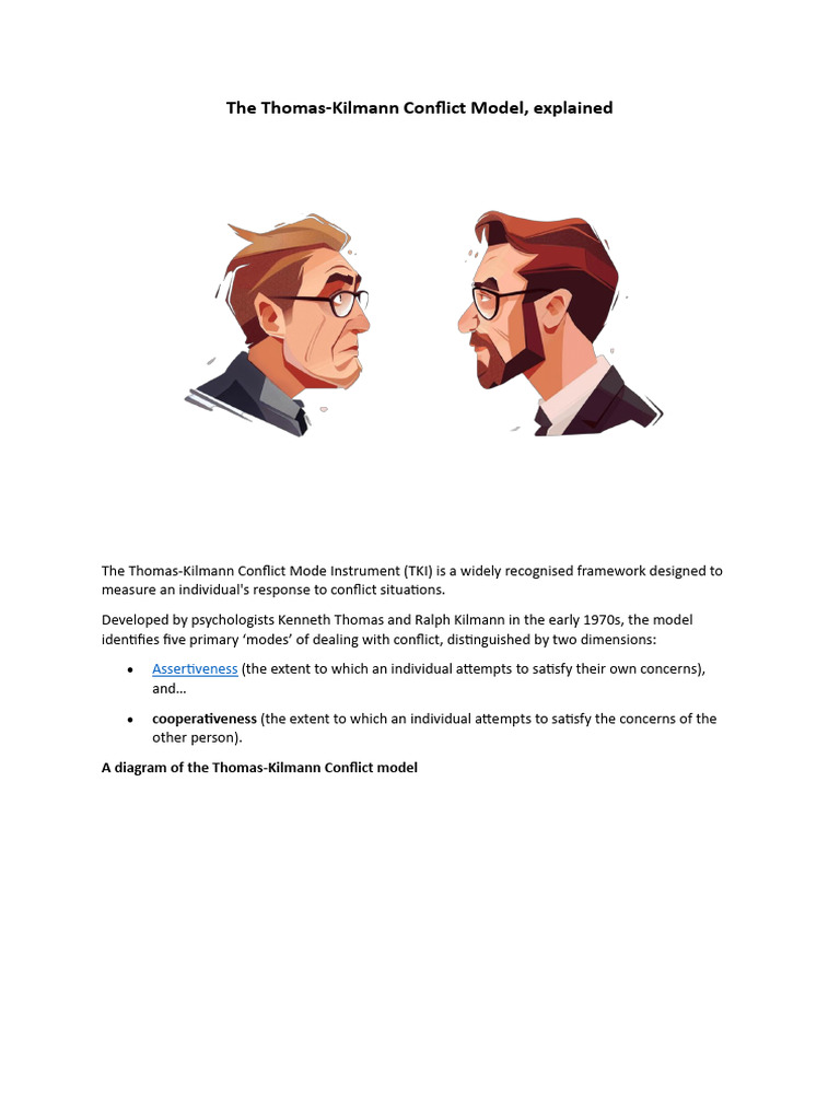13. the Thomas-Kilmann Conflict Model, Explained | PDF | Cognition | Psychology