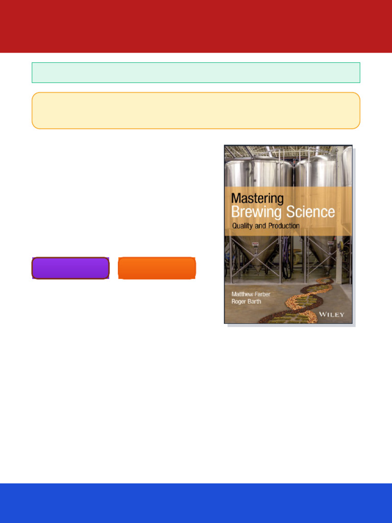 Mastering Brewing Science: Beer Production and Quality First Edition ...