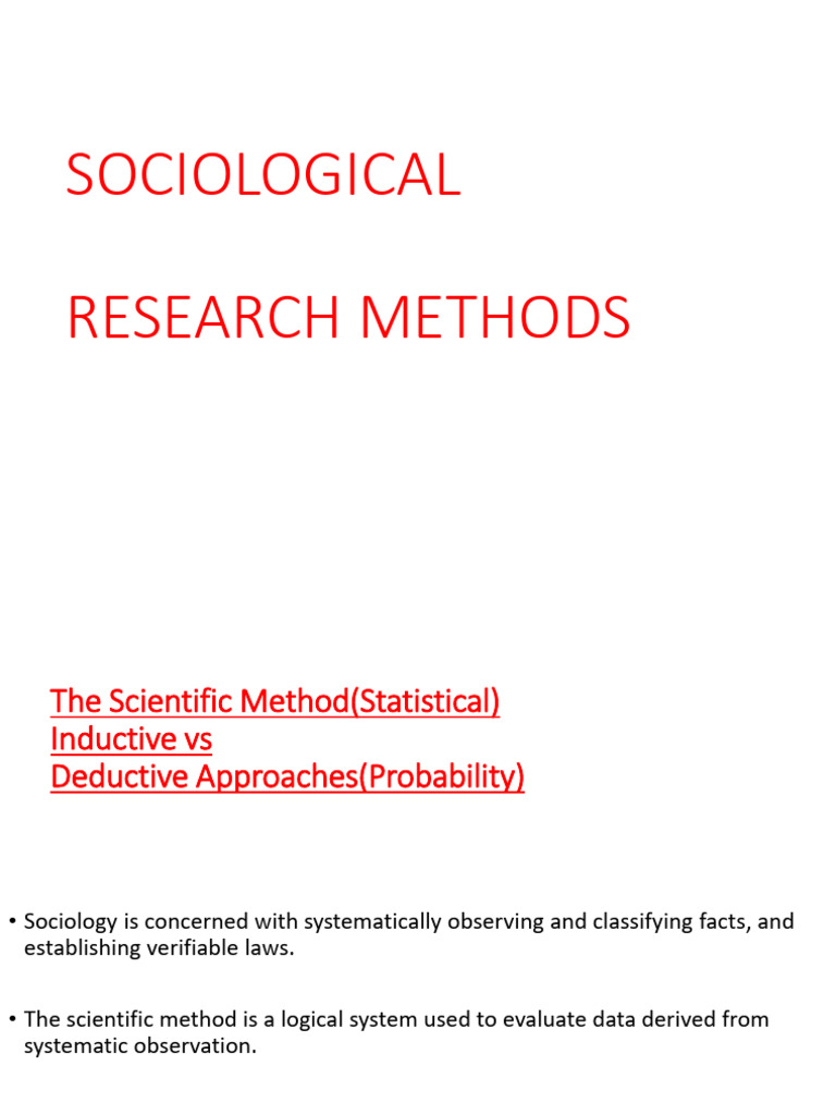 Sociological Research Methods Explained | PDF | Scientific Method ...