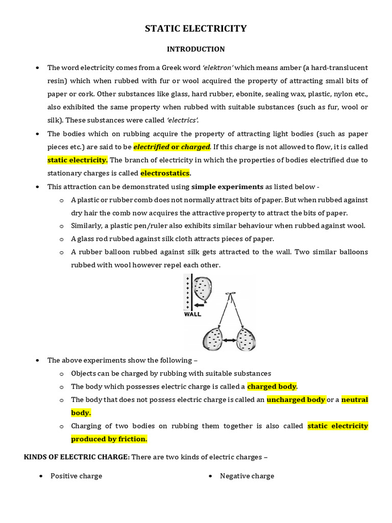Understanding Static Electricity Basics | PDF | Ion | Electric Charge