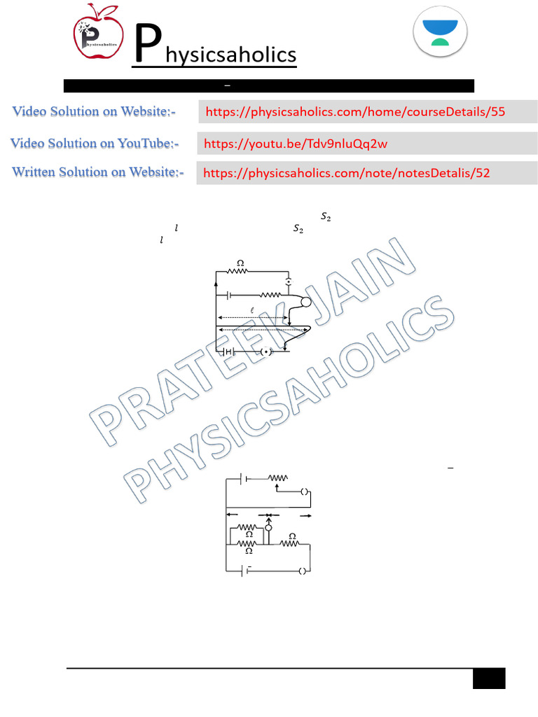 Current Electricity DPP Solutions | PDF | Voltage | Measuring Instrument