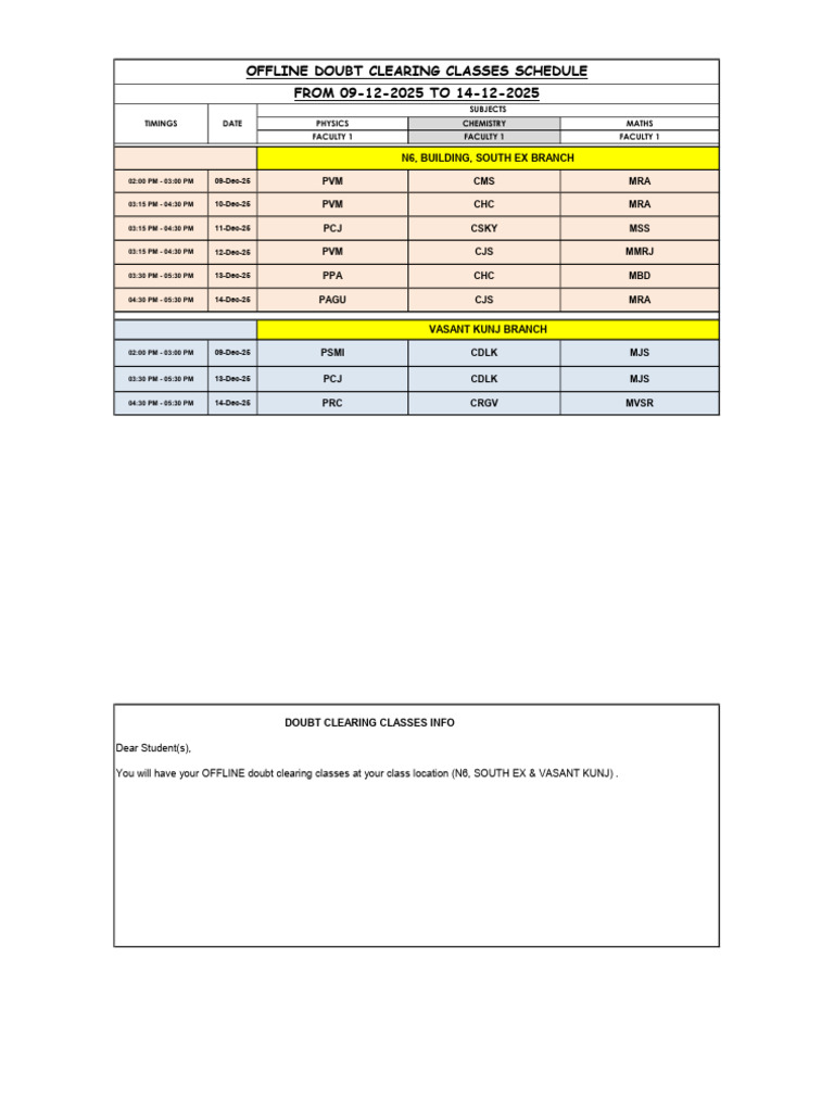 Offline DCC - 09 To 14 Dec 2025 | PDF