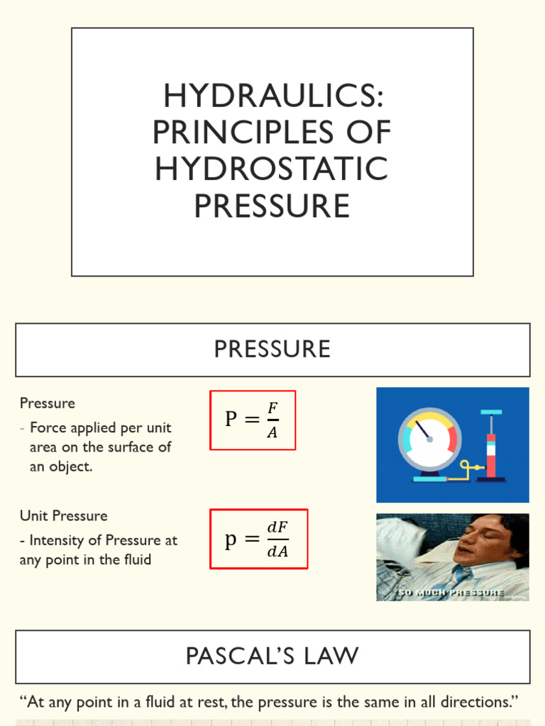 Hydrostatic Pressure Principles Explained | PDF | Pressure | Pressure ...