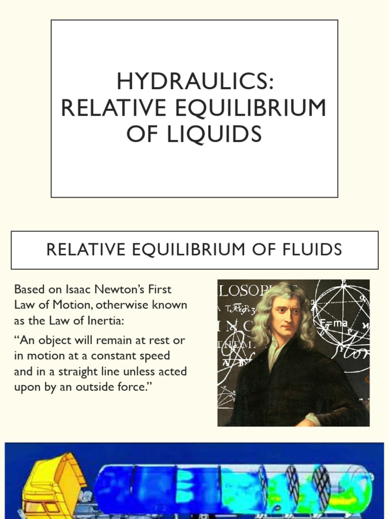 Fluid Equilibrium in Hydraulics Explained | PDF | Force | Newton's Laws ...