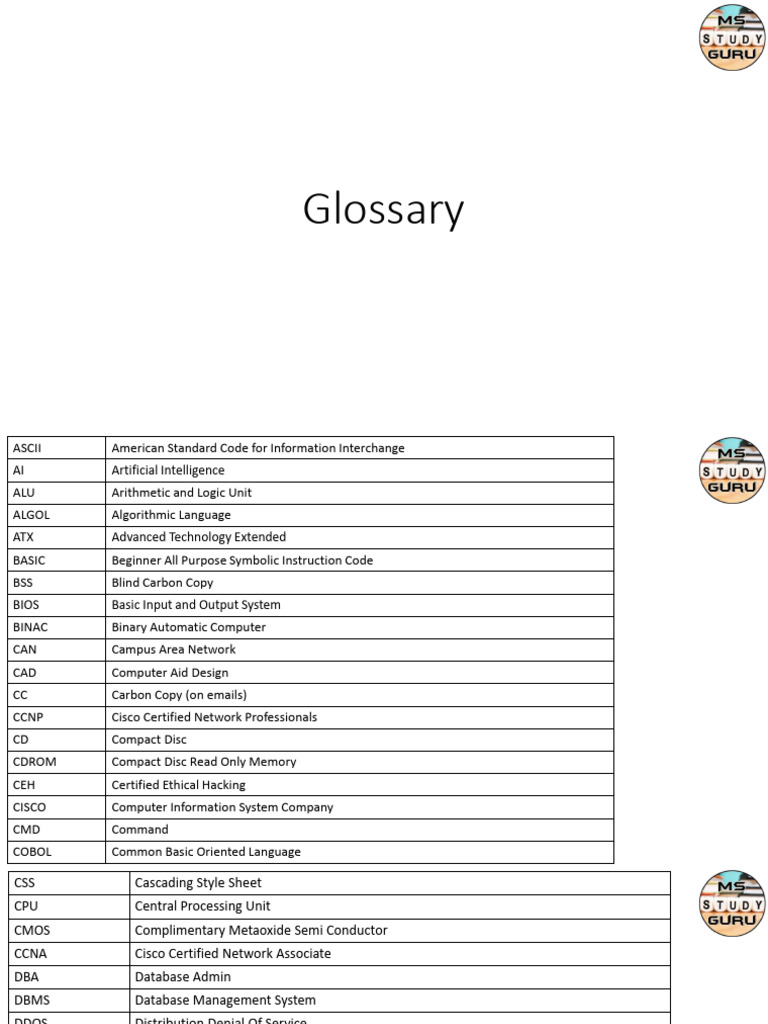 10 Glossary PDF | PDF
