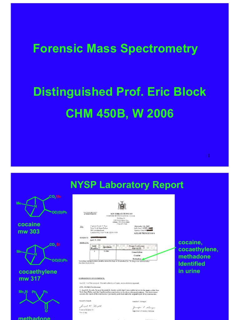 Forensic Mass Spectrometry | PDF | Mass Spectrometry | Tandem Mass ...