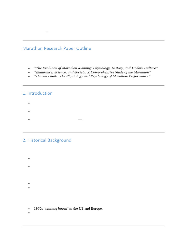 Marathon Paper | PDF | Marathon