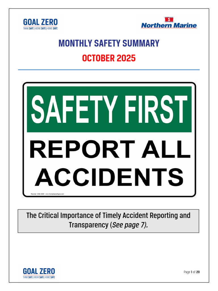 October 2025 Safety Summary Report | PDF