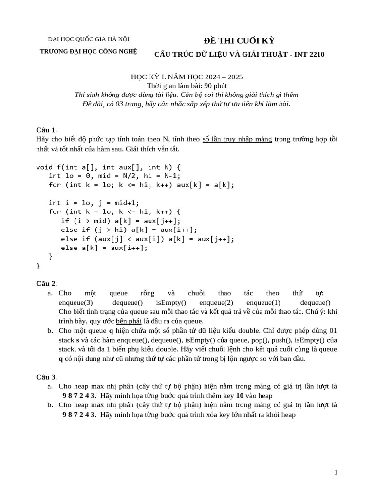 Dsa Final 2024 | PDF