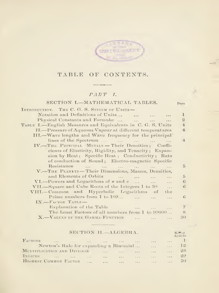 Comprehensive Mathematical Tables Guide | PDF | Multiplication | Number ...