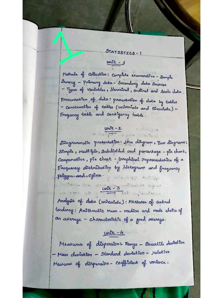 Statistics UNIT 1 | PDF