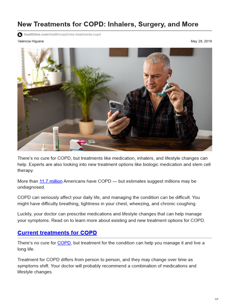 New Treatments For COPD Inhalers Surgery and More | PDF | Chronic ...
