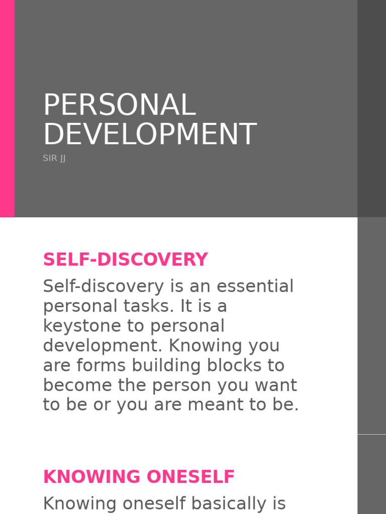 Personal Development | PDF | Knowledge | Cognition