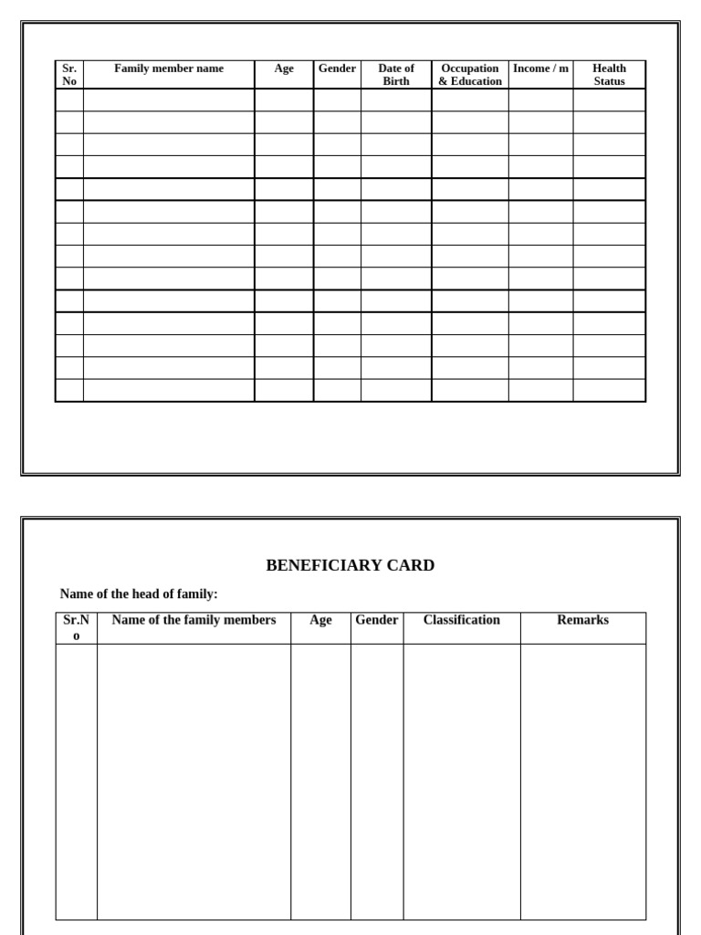 Morbidity Card | PDF