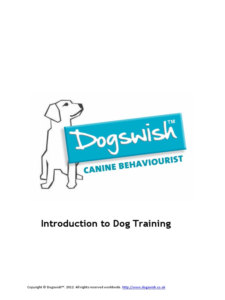 Introduction Dog Training | PDF | Classical Conditioning | Behavioural ...