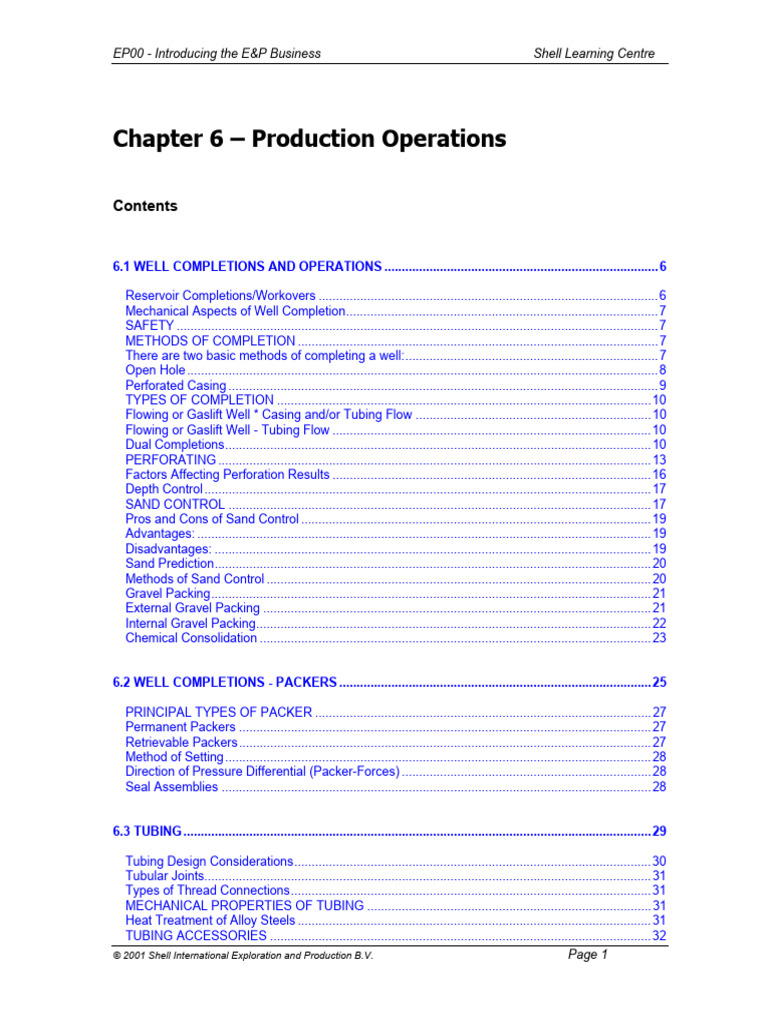 Chapter6 Production Operation | PDF | Casing (Borehole)
