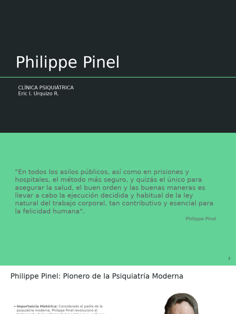 Philippe Pinel | PDF | Psiquiatría | Cuidado de la salud
