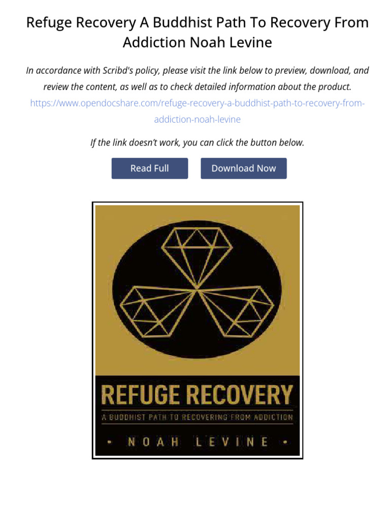 Refuge Recovery A Buddhist Path To Recovery From Addiction Noah Levine ...