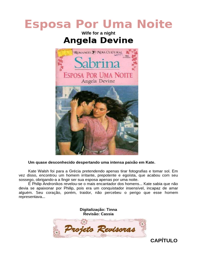 Angela Devine - Esposa Por Uma Noite (Sabrina 764) | PDF | Cama | Amor