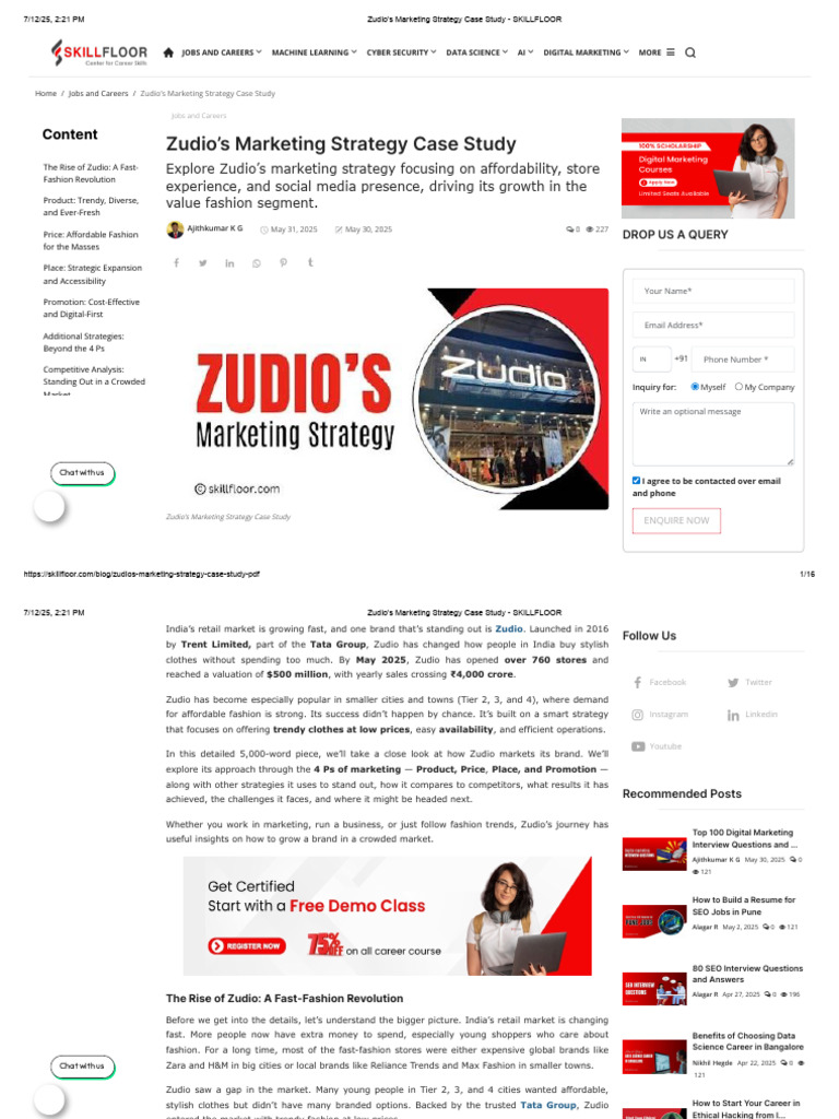 Zudio's Fast-Fashion Marketing Strategy | PDF | Brand | Retail