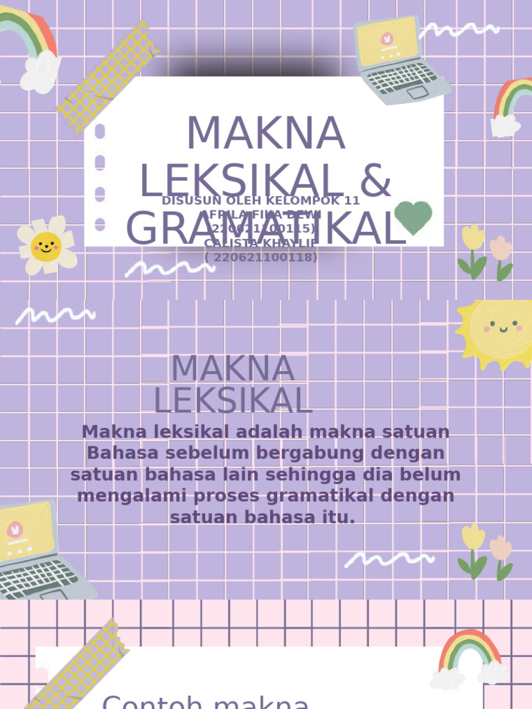 Makna Leksikal dan Gramatikal dalam Bahasa | PDF