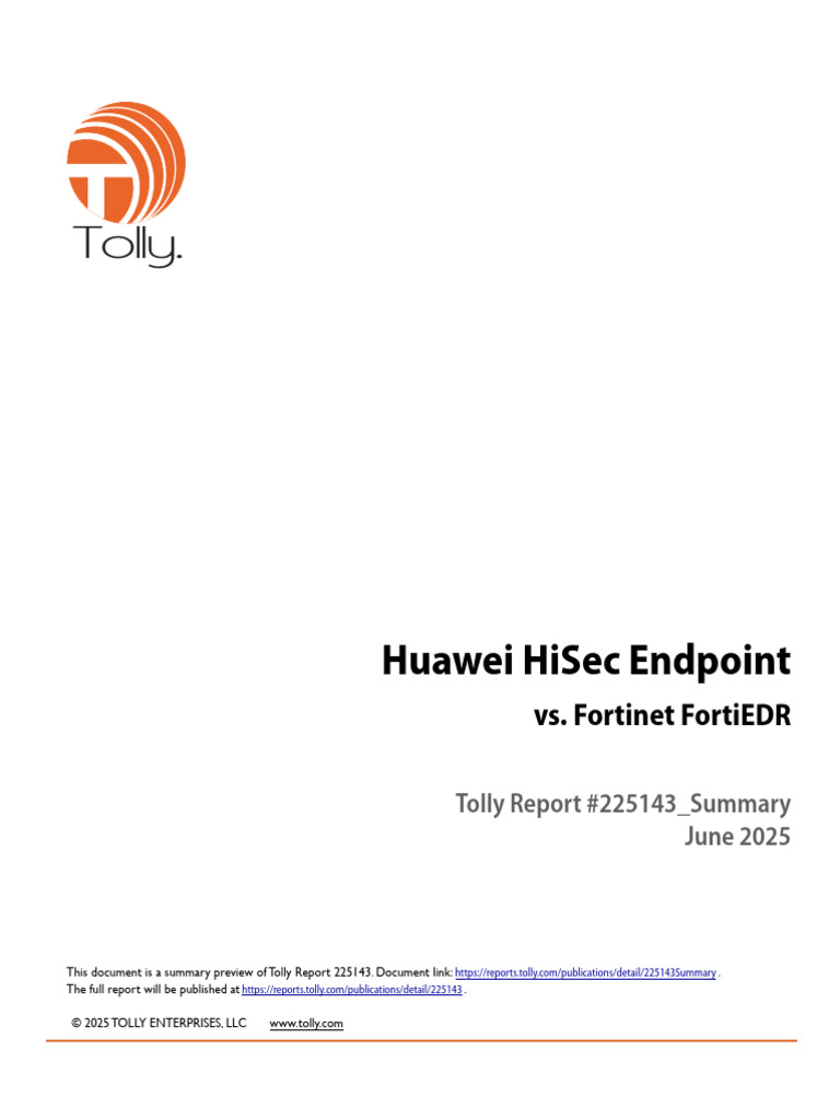 Huawei HiSec Endpoint Tolly One-page Test Conclusion | PDF | Malware ...