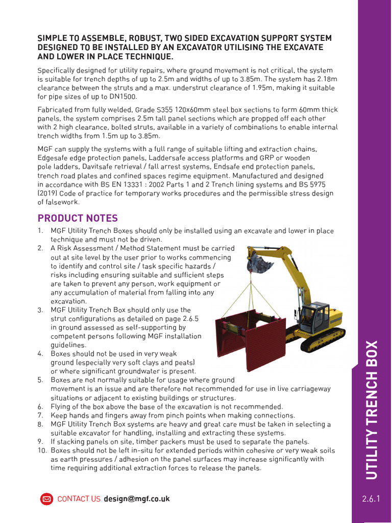 Utility Trench Box Installation Guide | PDF