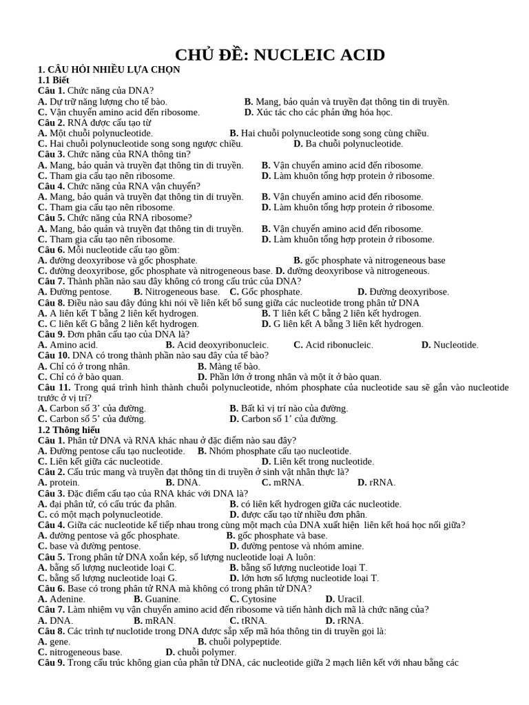 Nucleic Acid HS | PDF