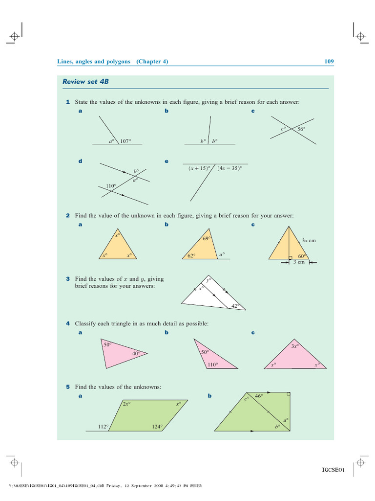 Angles, Lines and Polygons | PDF | Convex Geometry | Geometric Shapes