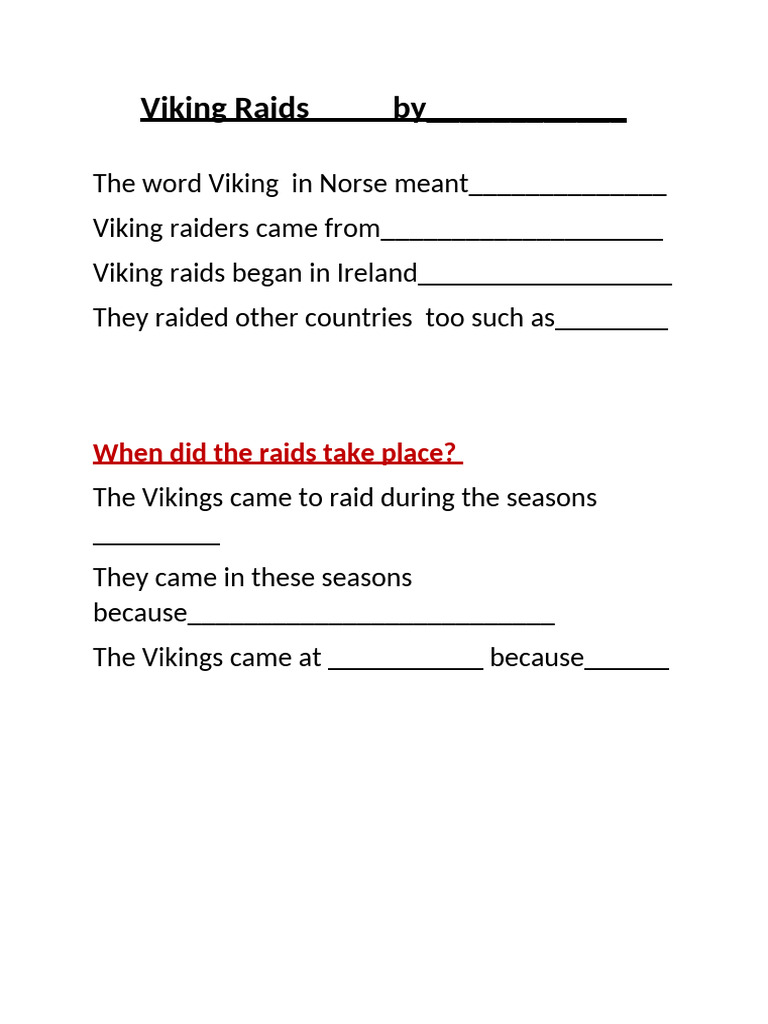 Overview of Viking Raids and Tactics | PDF