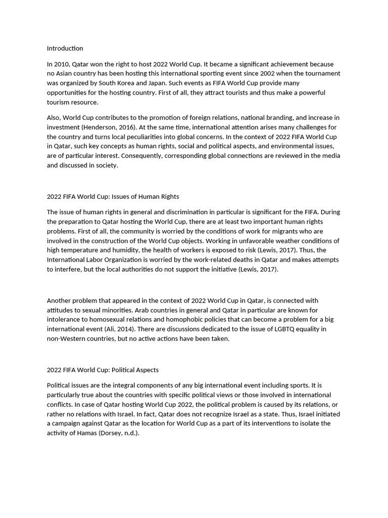 Fifa World Cup | PDF | Qatar | Natural Environment