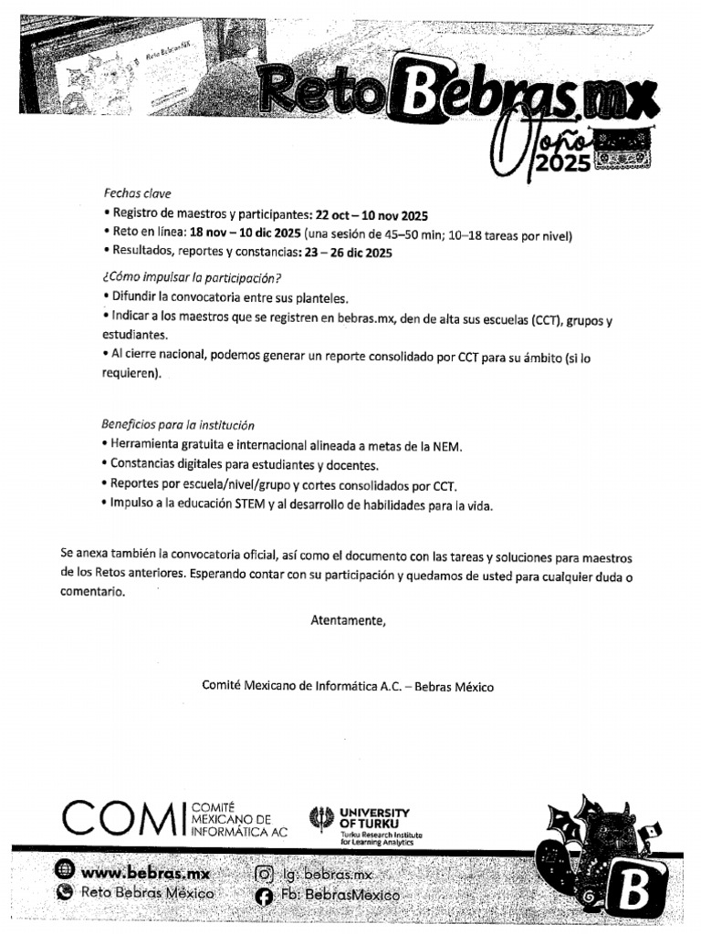 Reto BEBRAS Otoño 2025 | PDF