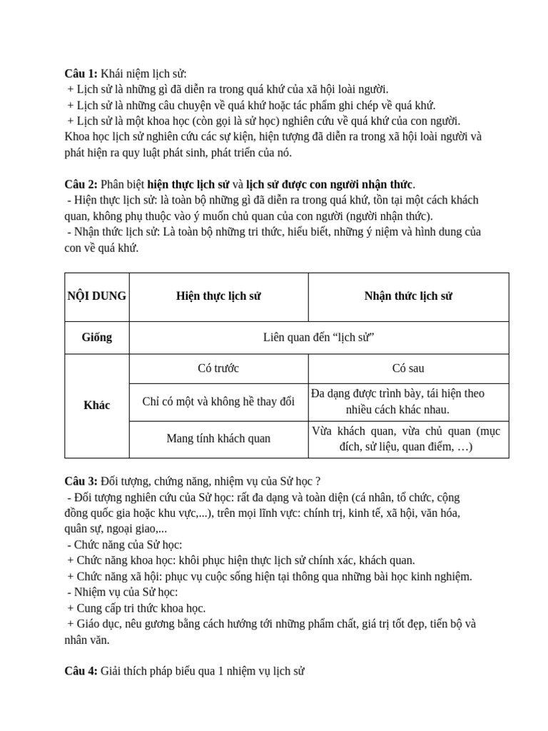 Tự Luận LS 10. | PDF