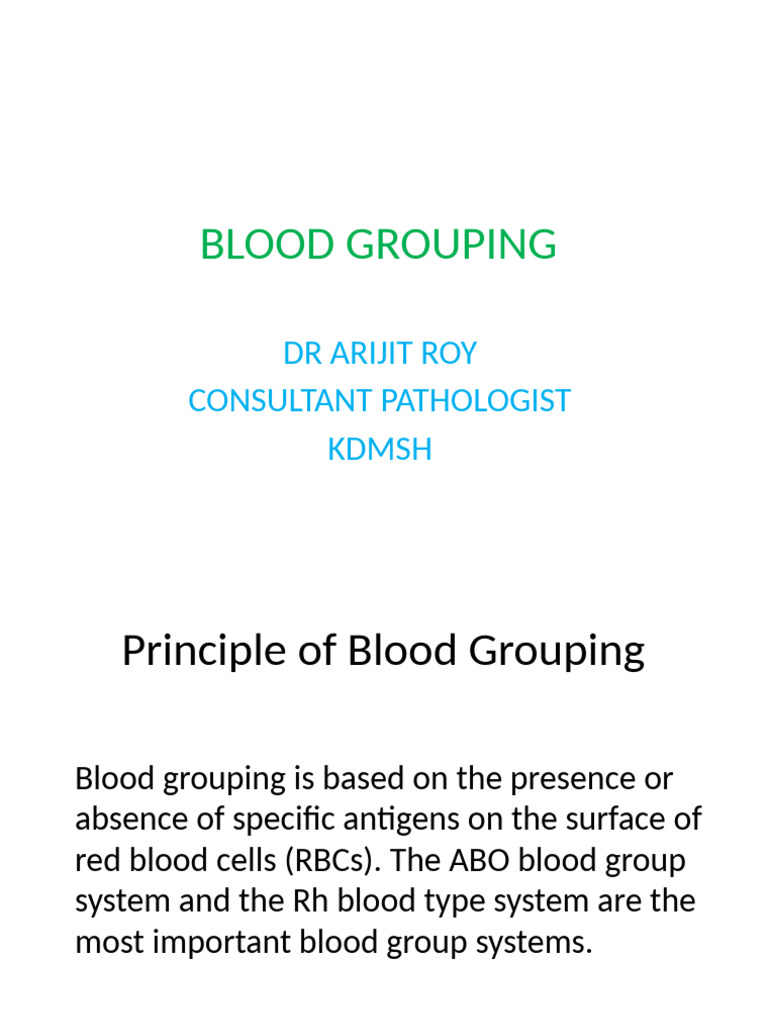 Blood Grouping | PDF