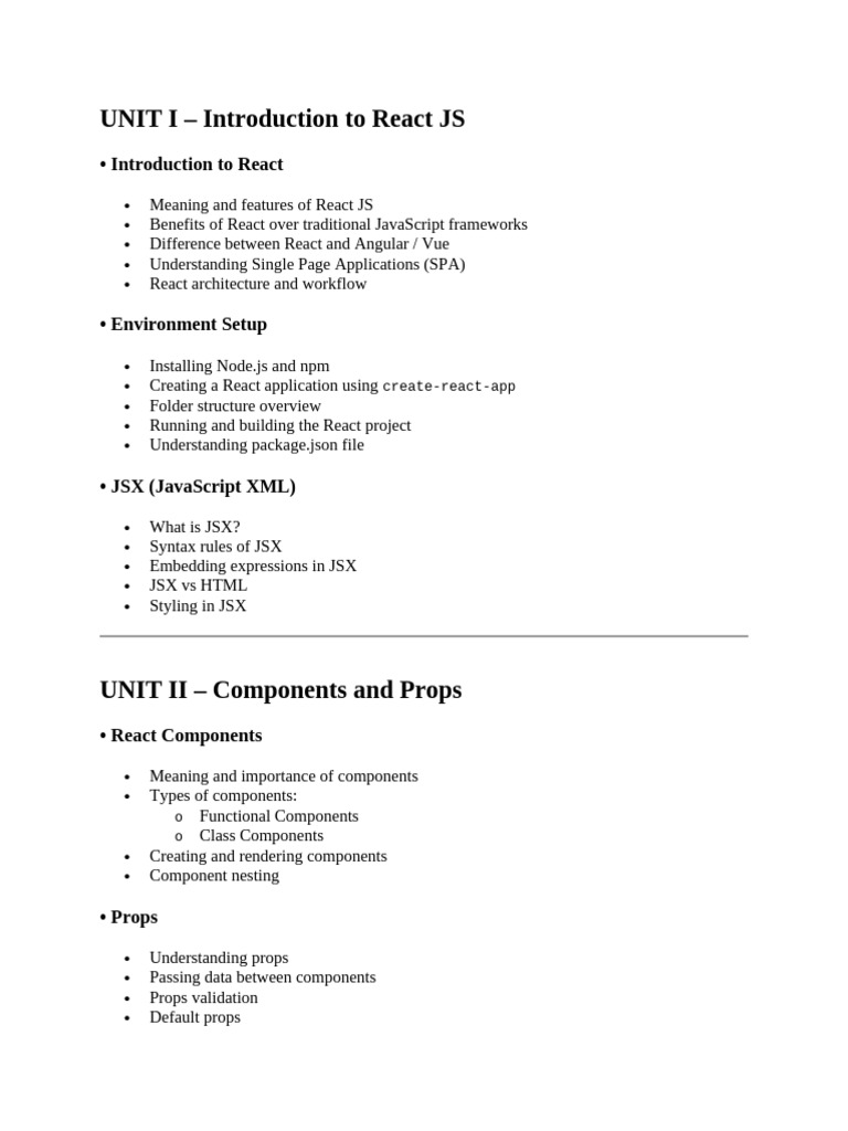 React Js | PDF | Computer Engineering | Software