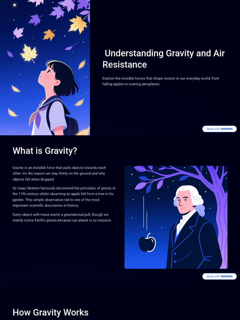 Understanding Gravity and Air Resistance | PDF | Gravity | Force